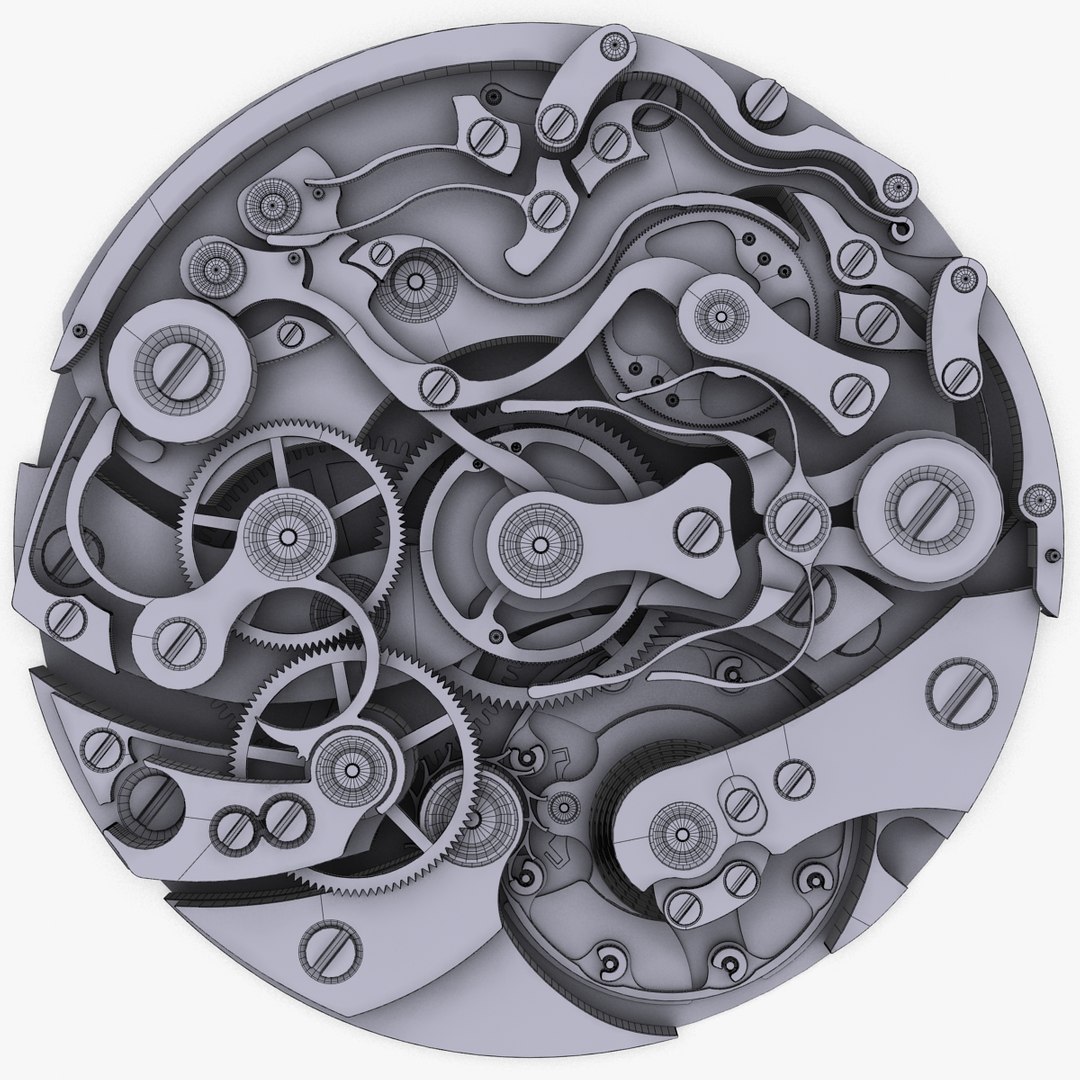Watch Mechanism V5 3d Model
