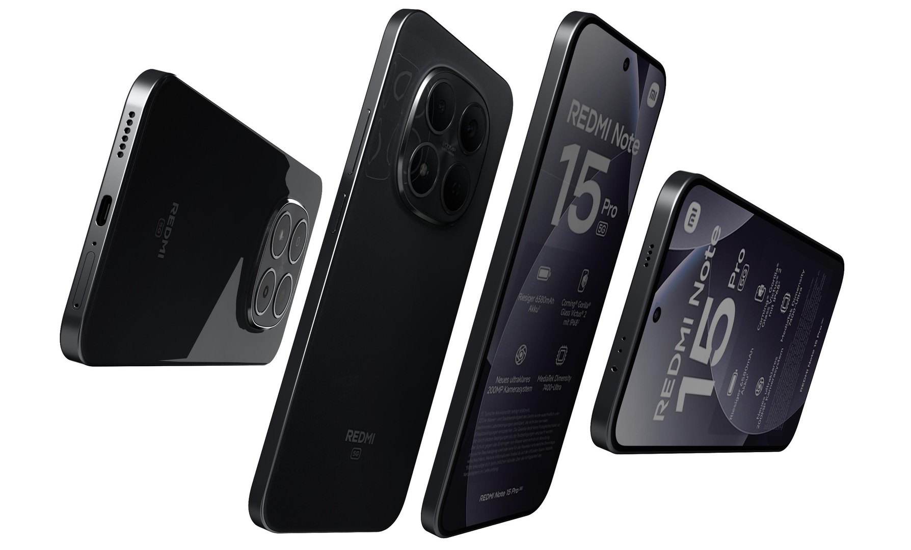 Xiaomi REDMI Note 15 Pro 5G Black 3D Model - TurboSquid 2506598