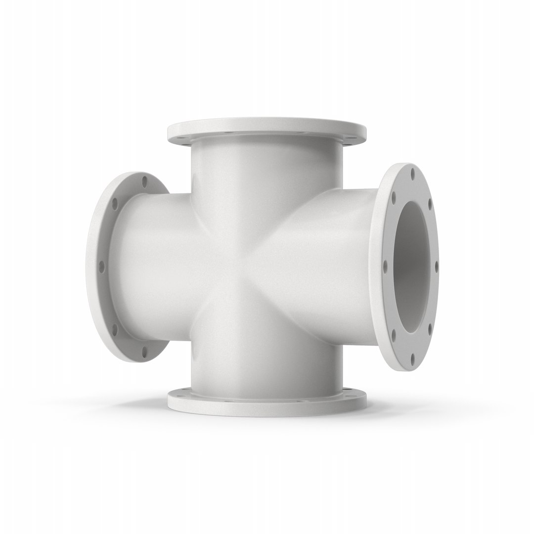 Industrial Cross Pipe 3D model - TurboSquid 1864196