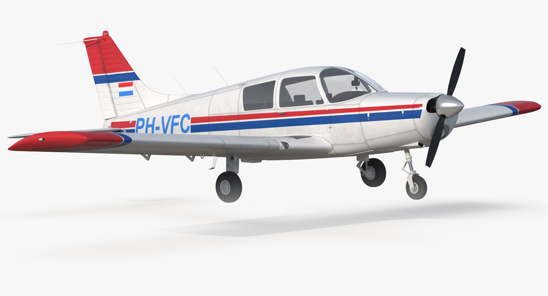 Piper pa-28 cherokee rigged 3D model - TurboSquid 1165900