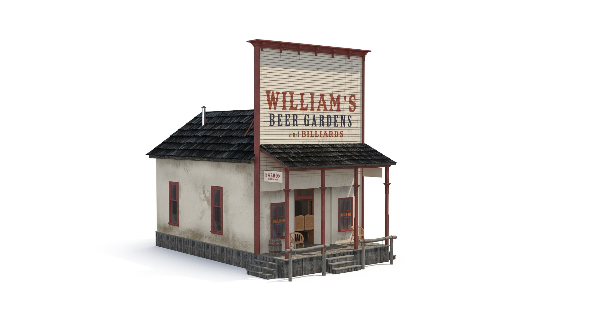 Wild West Saloon 3D Model - TurboSquid 2088492