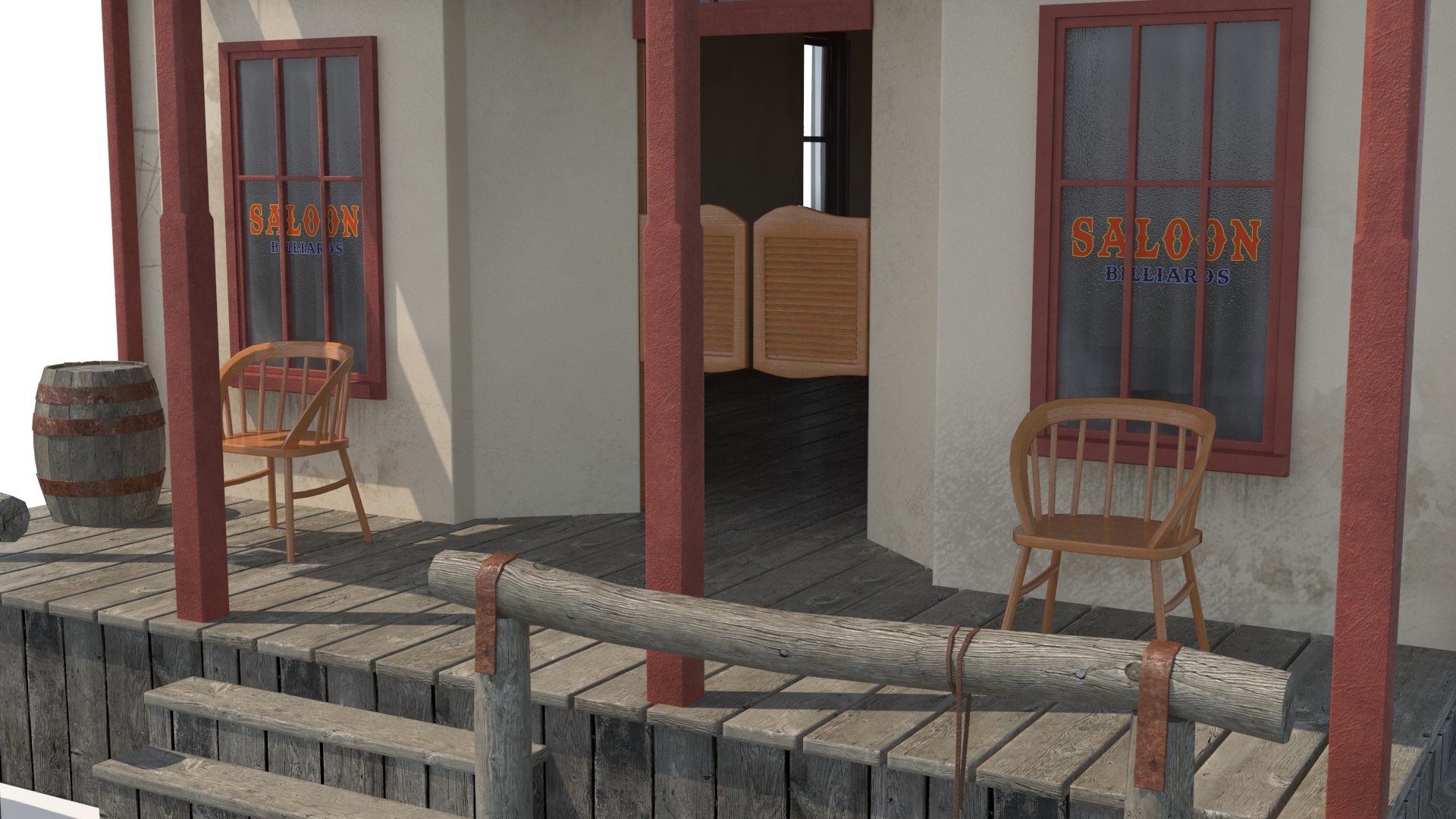 Wild West Saloon 3D Model - TurboSquid 2088492