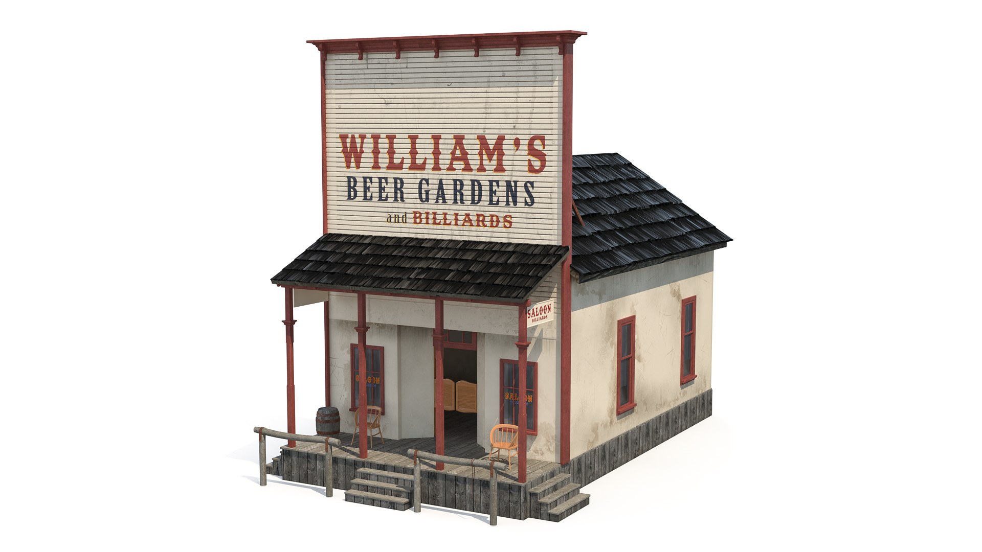 Wild West Saloon 3D Model - TurboSquid 2088492