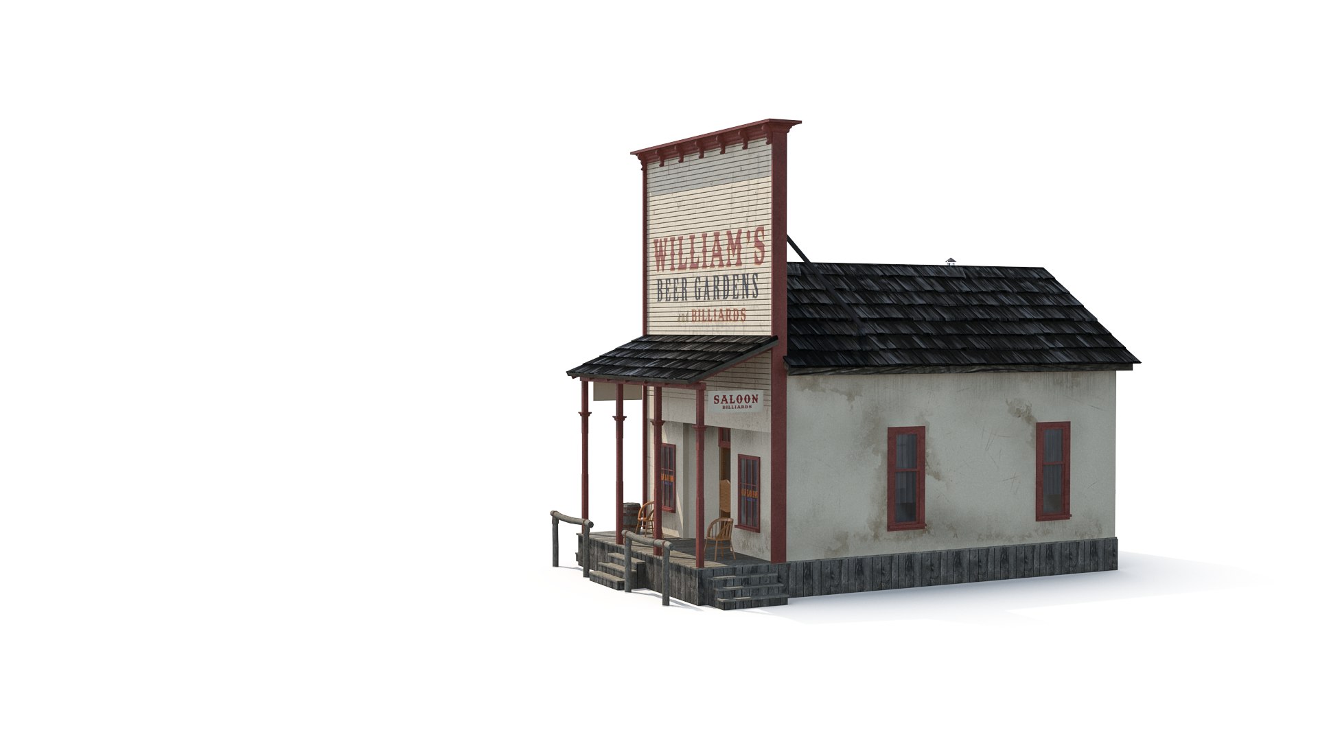 Wild West Saloon 3D Model - TurboSquid 2088492