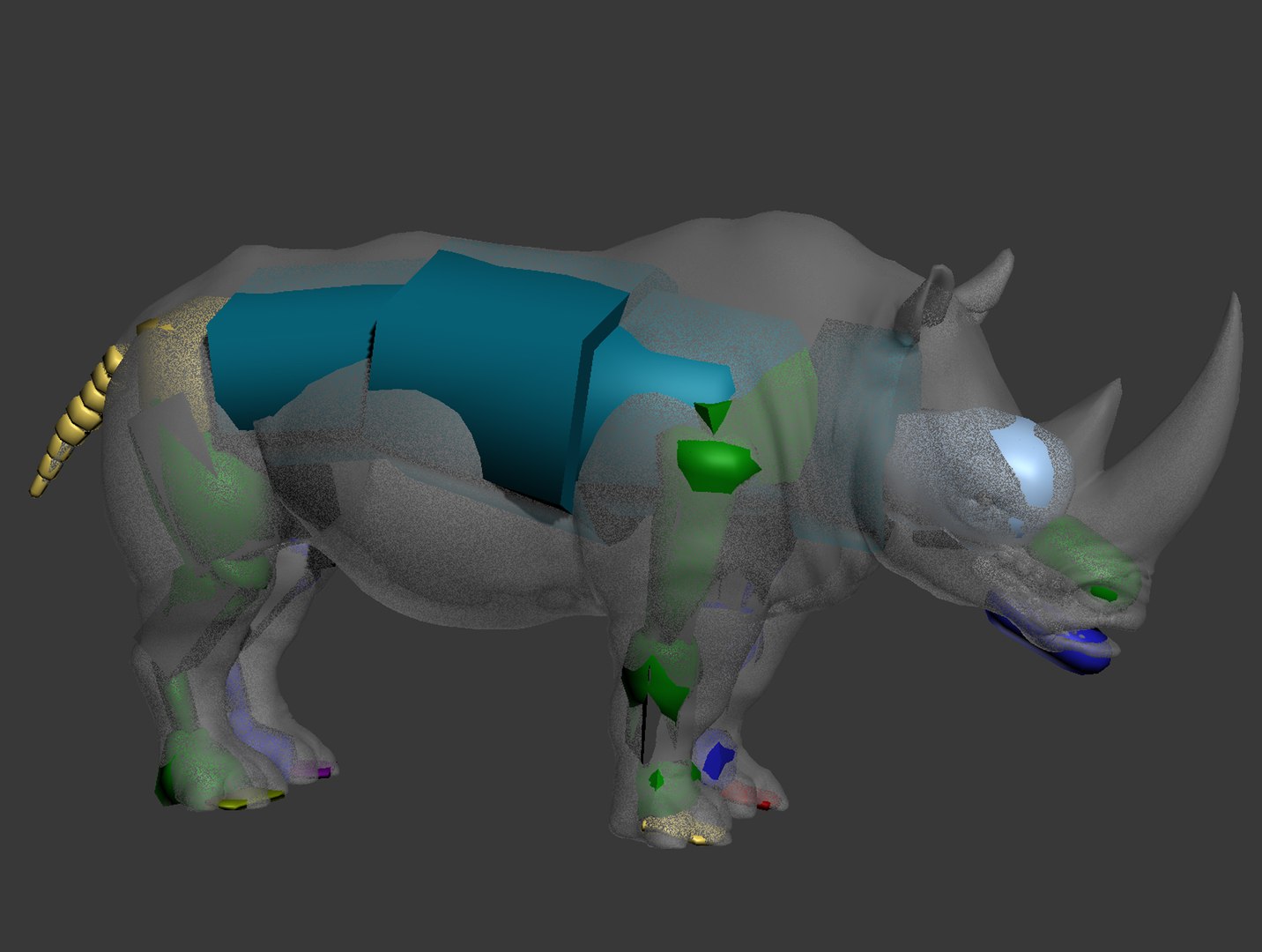 3D Animal Rhino - TurboSquid 1685594