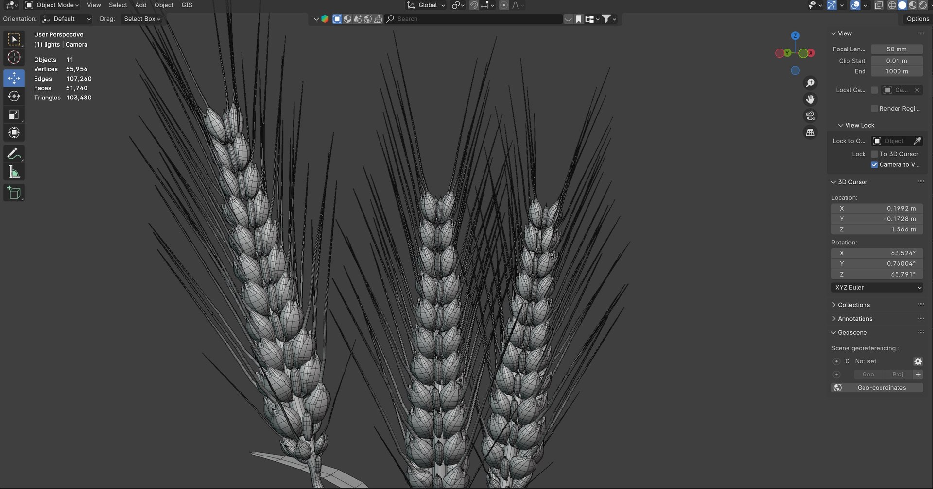 3D Wheat Spikes Model - TurboSquid 2408841