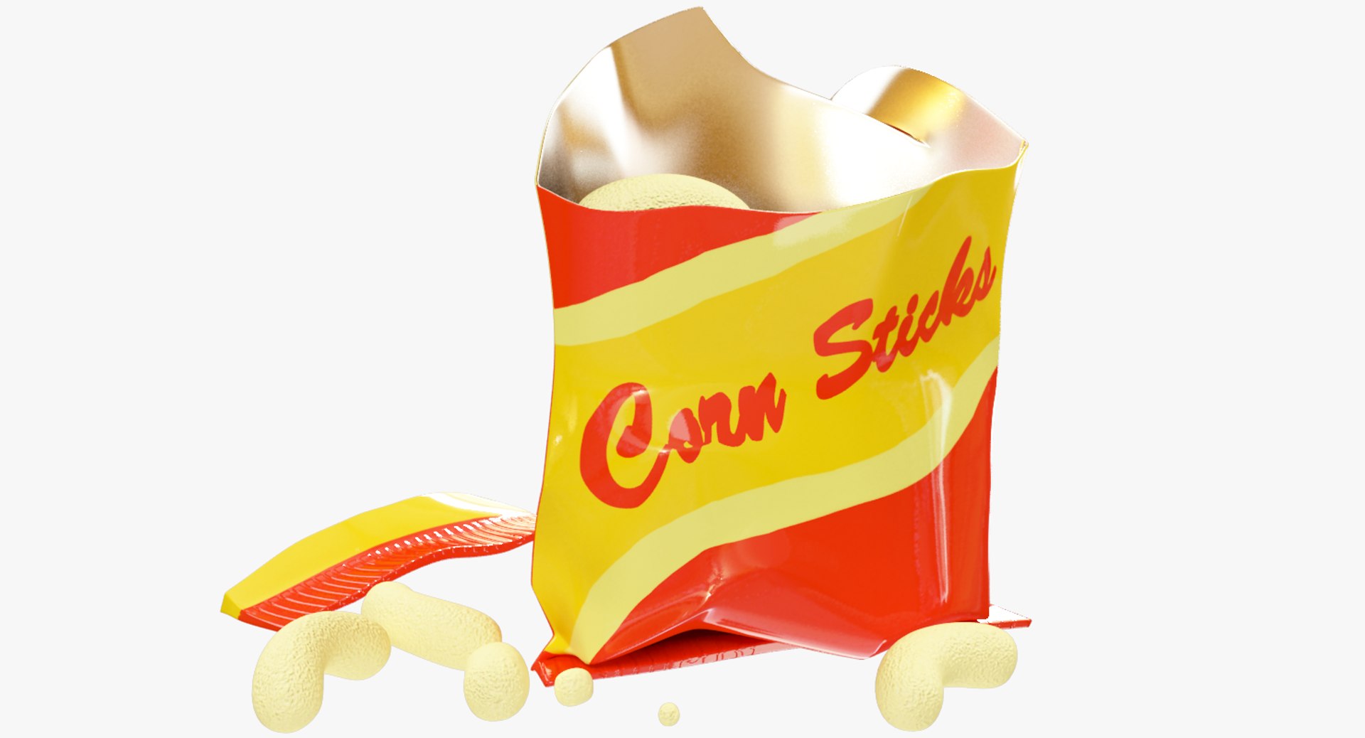 3D Corn Sticks Chips Model - TurboSquid 1203763