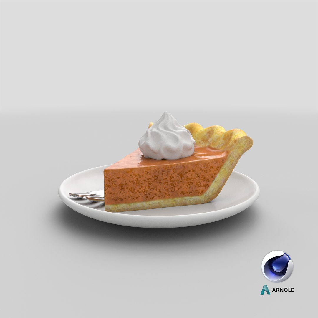 3D Pumpkin Pie model - TurboSquid 2039132