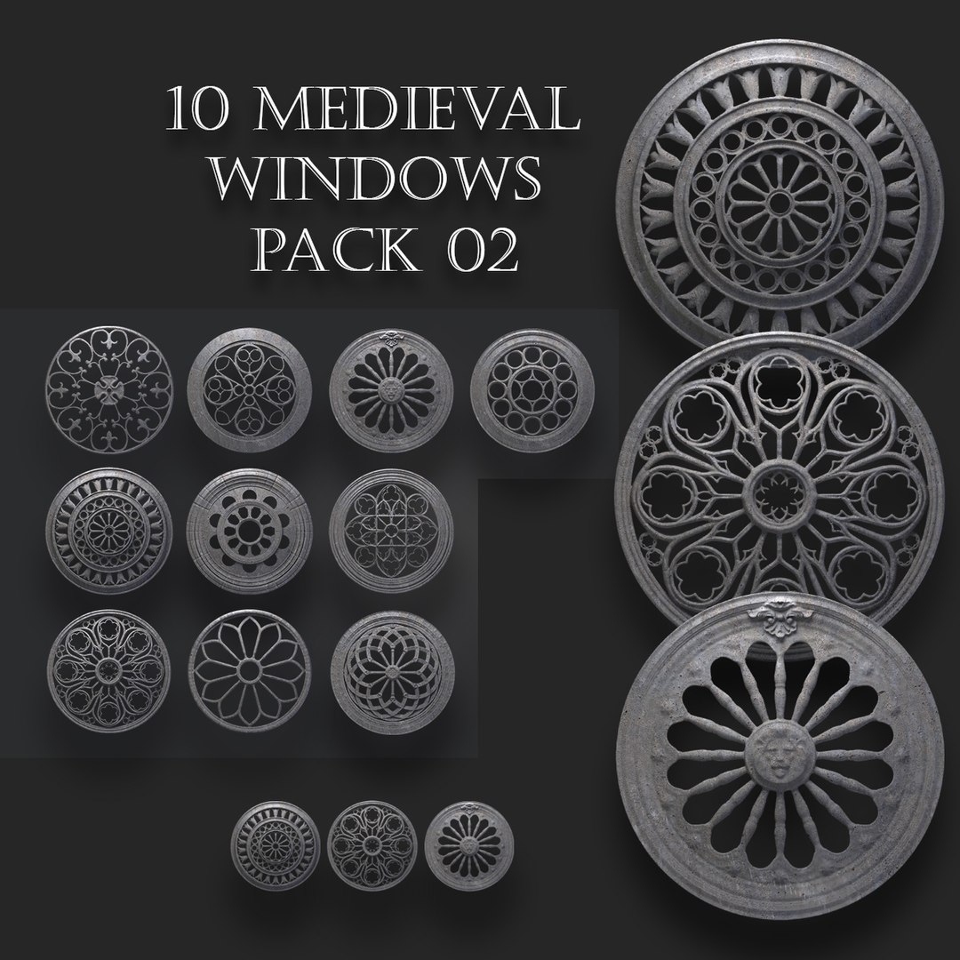3D model Medieval Windows Pack 01 - TurboSquid 2066701