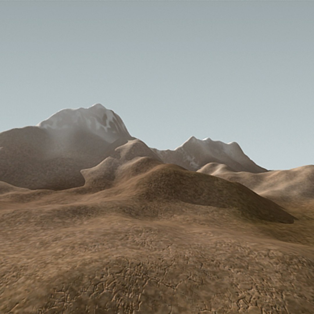 3d Model Snowy Hills