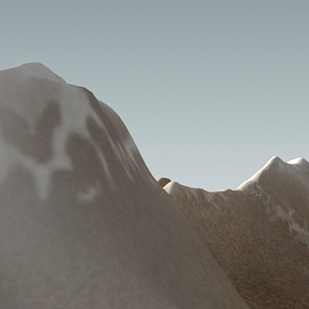 3d Model Snowy Hills