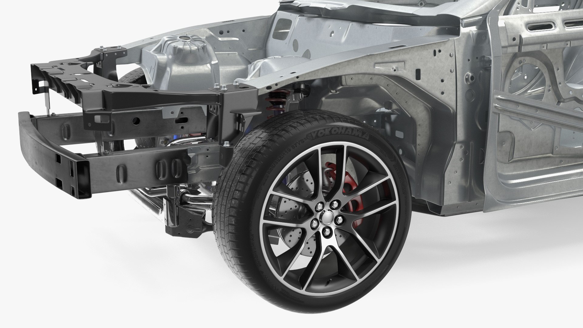 3D Car Chassis With Frame Rigged Model - TurboSquid 2207198