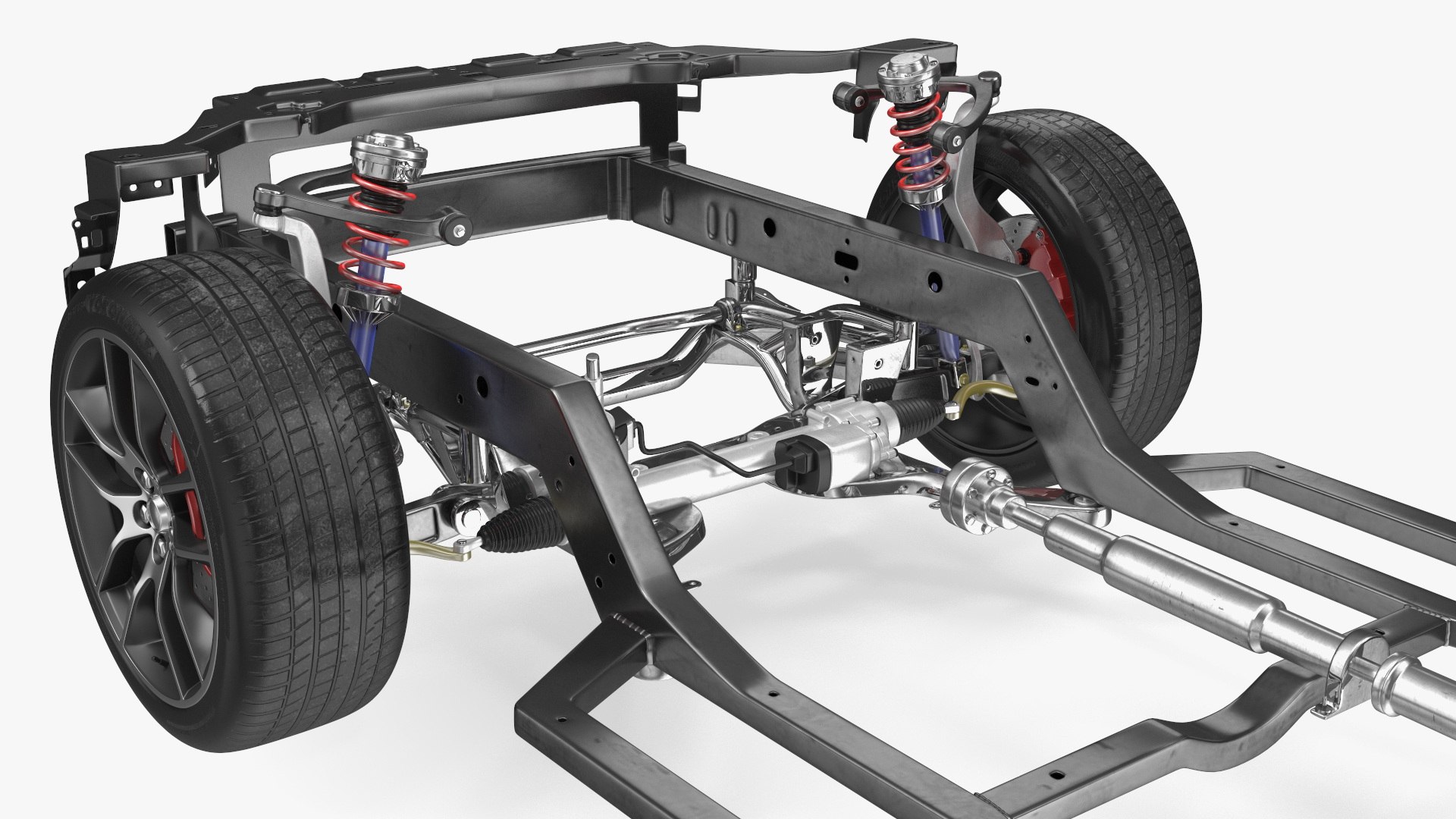 3D Car Chassis With Frame Rigged Model - TurboSquid 2207198