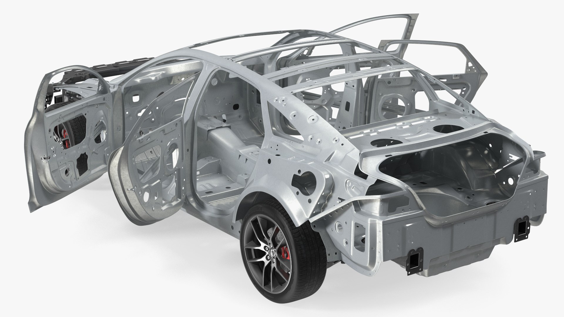 3D Car Chassis With Frame Rigged Model - TurboSquid 2207198