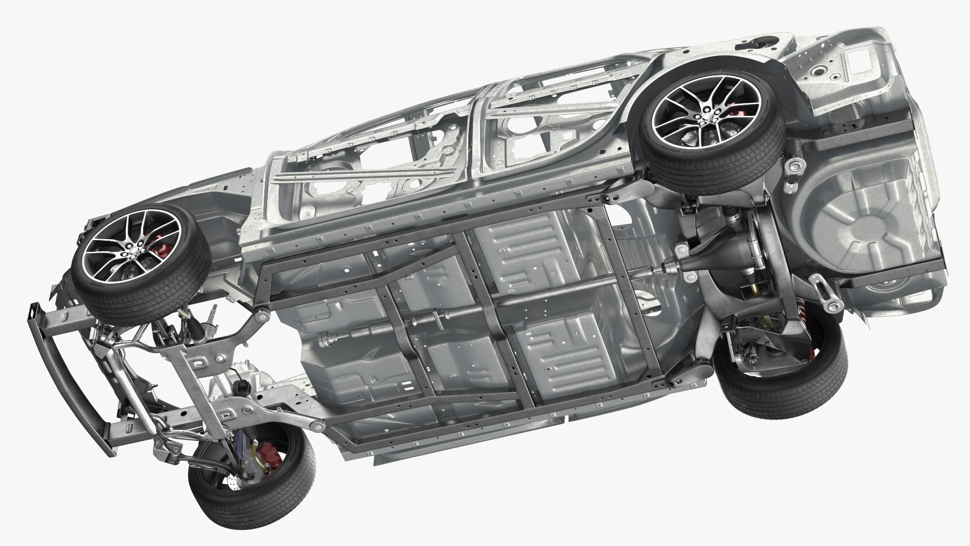 3D Car Chassis With Frame Rigged Model - TurboSquid 2207198