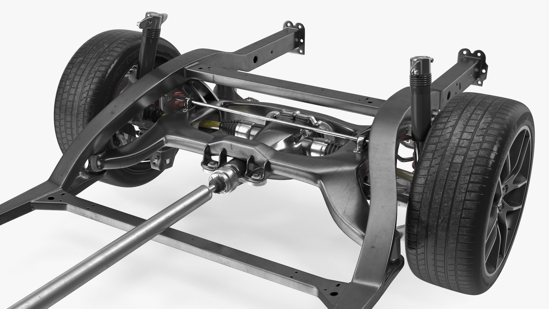 3D Car Chassis With Frame Rigged Model - TurboSquid 2207198