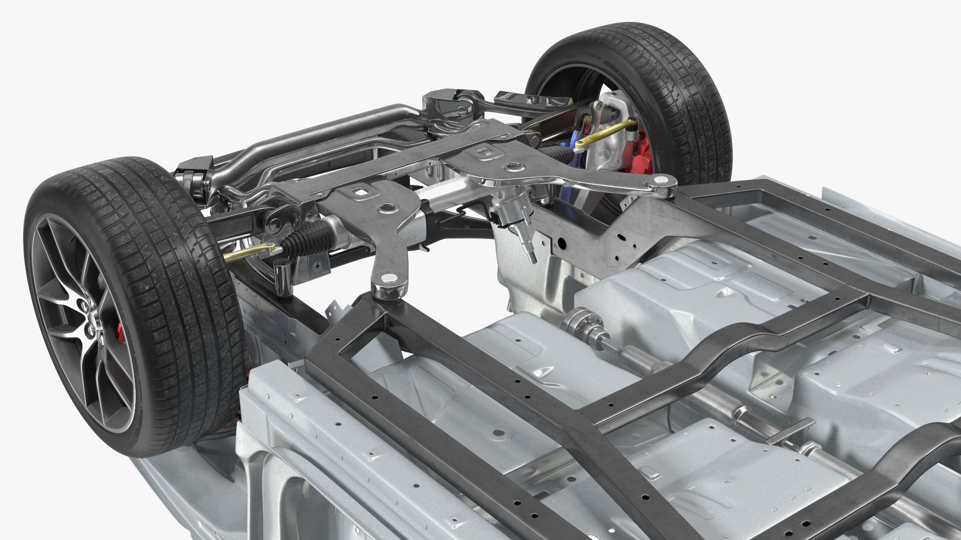3D Car Chassis With Frame Rigged Model - TurboSquid 2207198
