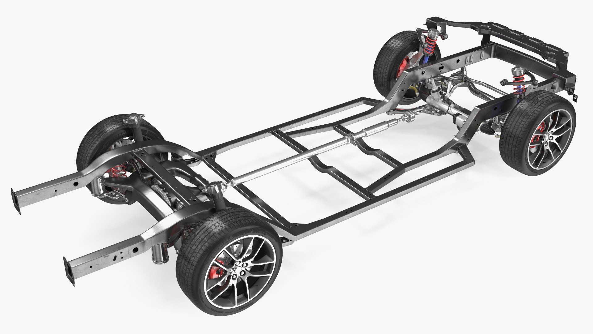 3D Car Chassis With Frame Rigged Model - TurboSquid 2207198