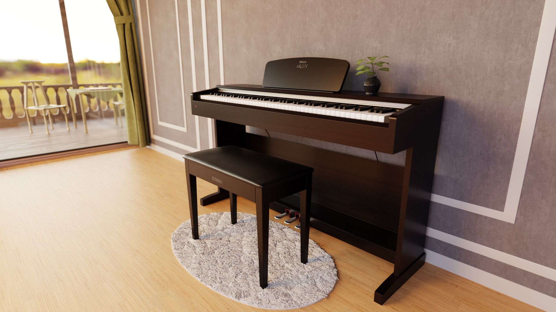 Piano Yamaha Ydp 3D Model - TurboSquid 1688506