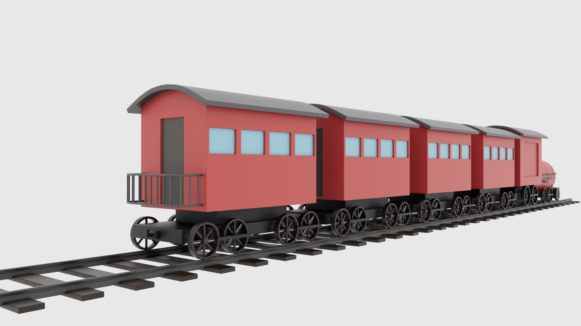 Low Poly Cartoon Train Rigged 3D - TurboSquid 1857948
