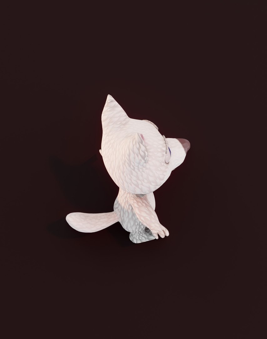 3D Cartoon White Wolf 3D Model - TurboSquid 1821919
