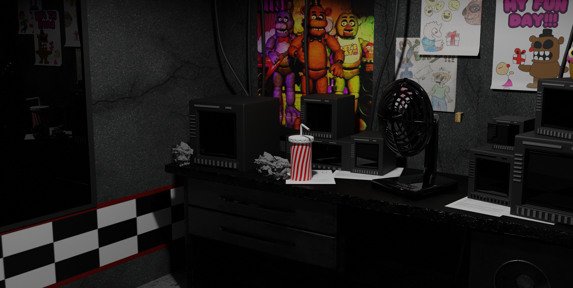 3D модель FNaF 1 Office Complete - TurboSquid 1898154