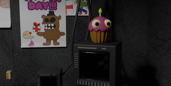 3D FNaF 1 Office Complete - TurboSquid 1898154
