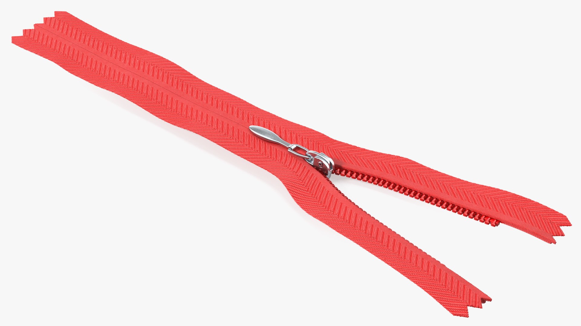 Nylon Invisible Zipper With Slider Red 3D Model - TurboSquid 1810261