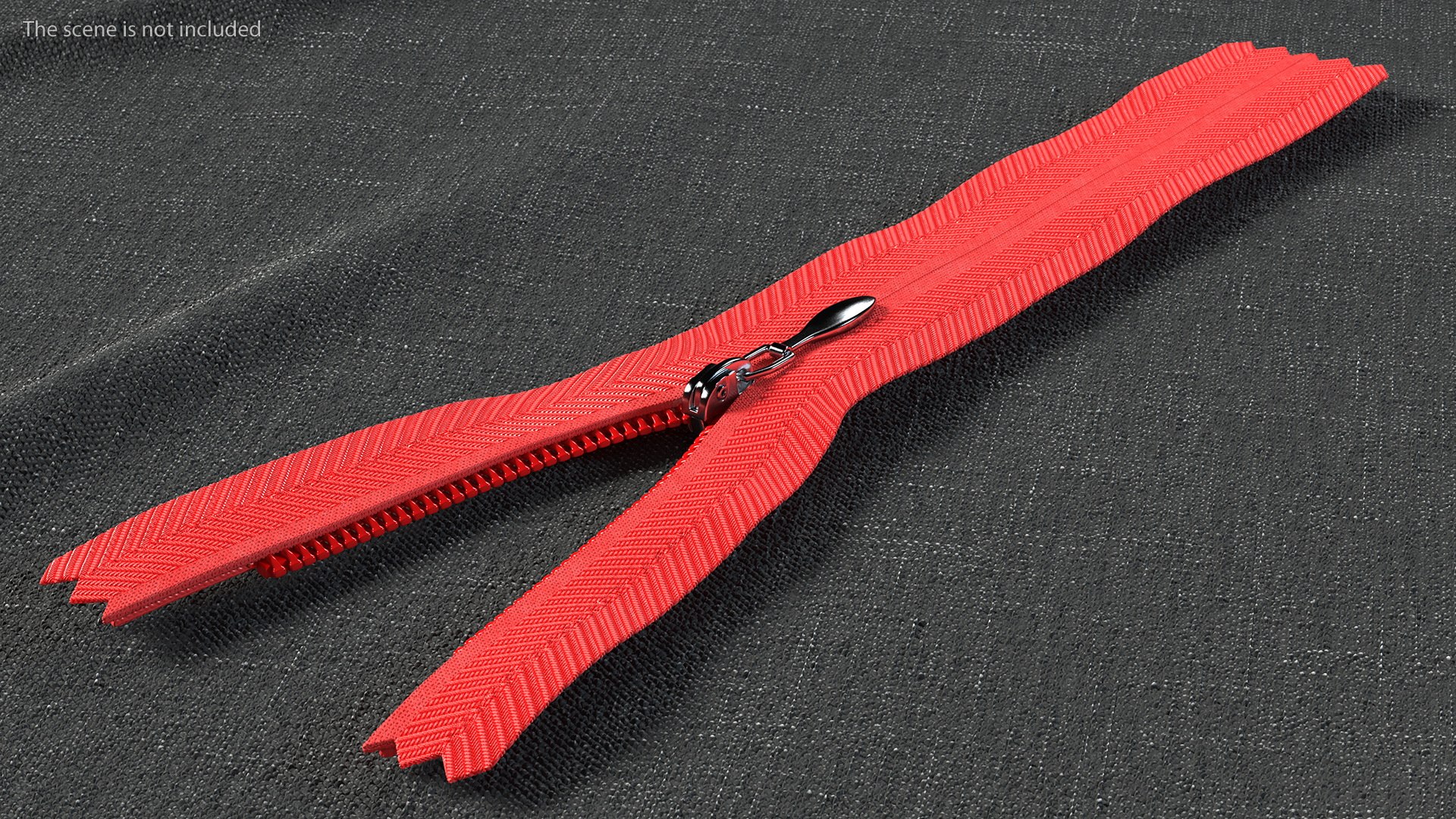 Nylon Invisible Zipper With Slider Red 3D Model - TurboSquid 1810261