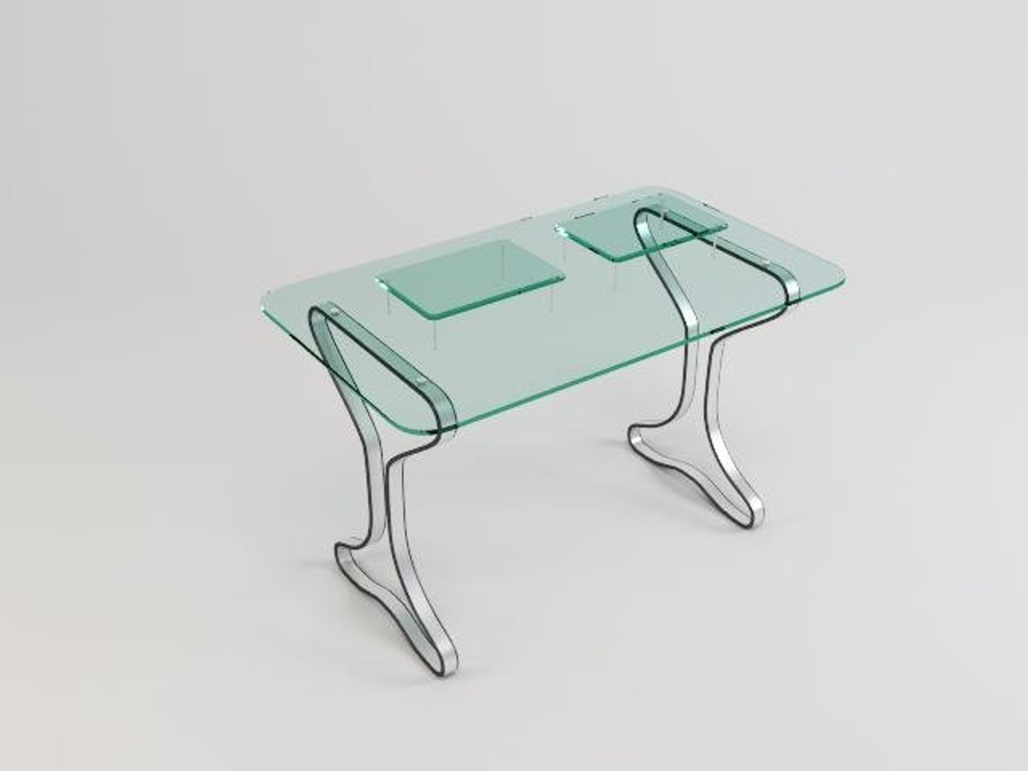 3d Glass Table 05 Model
