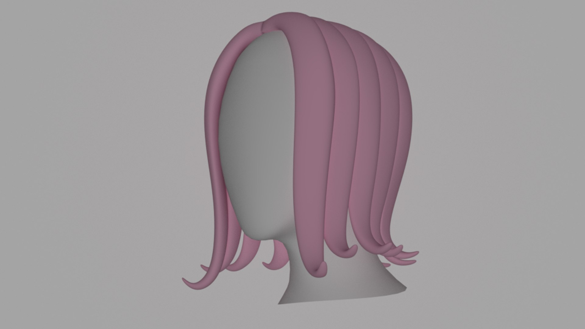 Cartoon Hairstyle 3D Model - TurboSquid 1381092