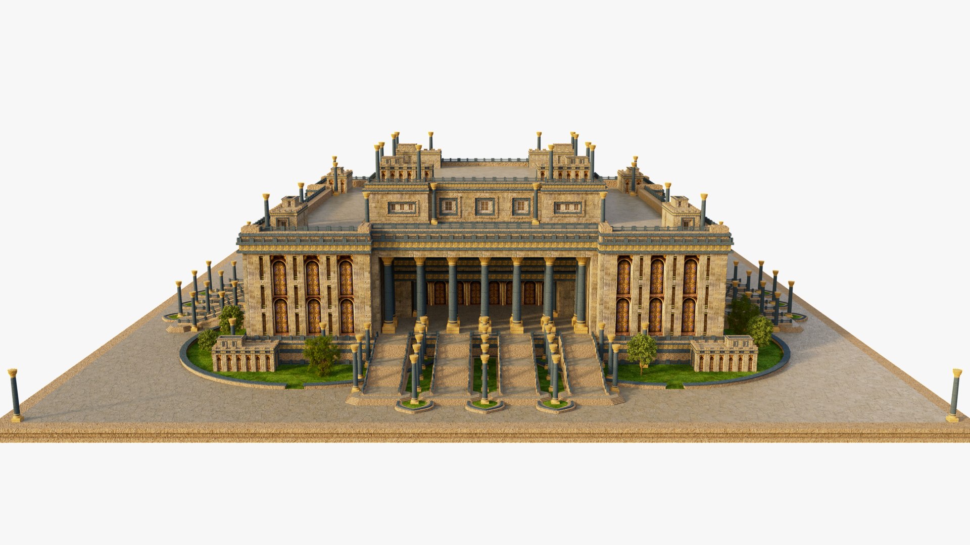 3D Persepolis Temple Building - TurboSquid 2249353