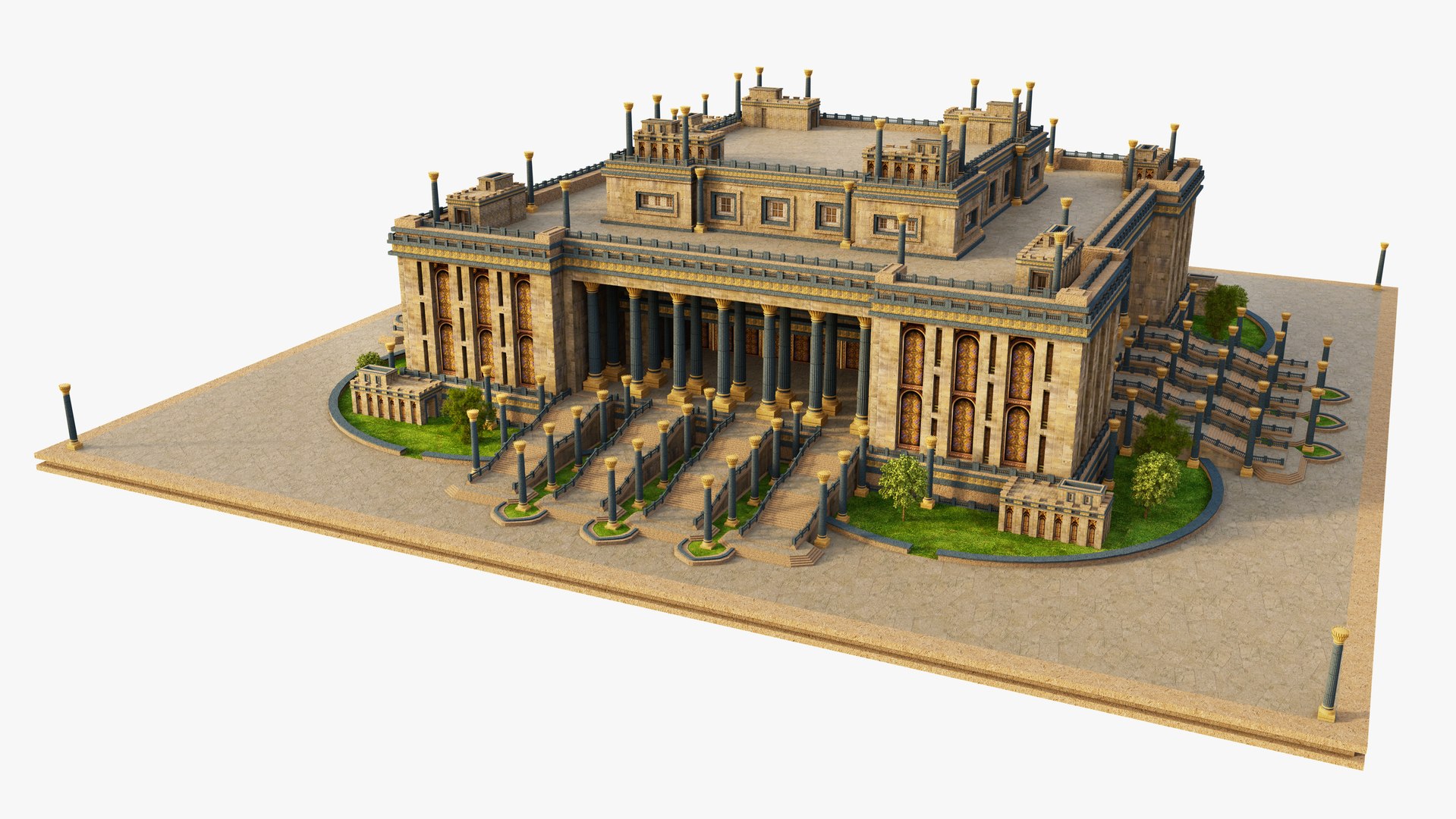 3D Persepolis Temple Building - TurboSquid 2249353