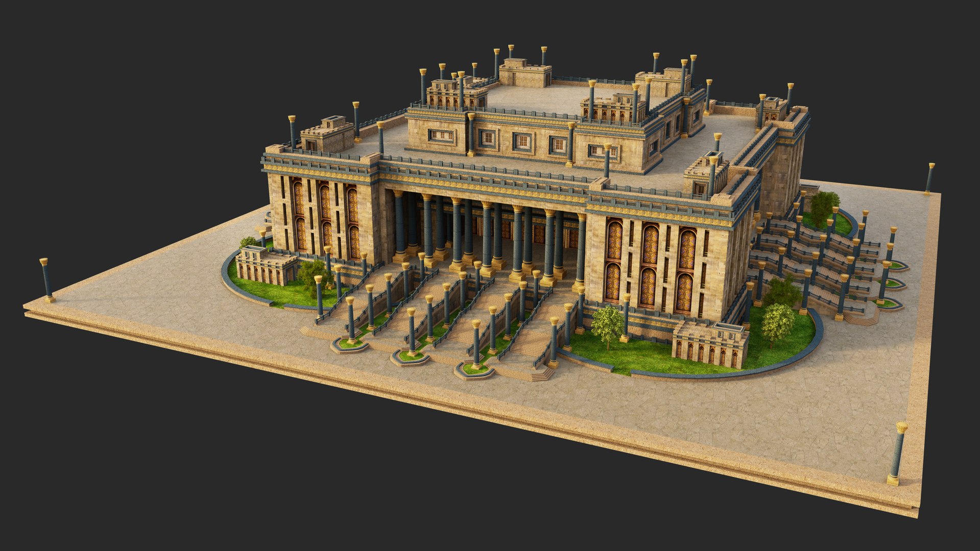 3D Persepolis Temple Building - TurboSquid 2249353