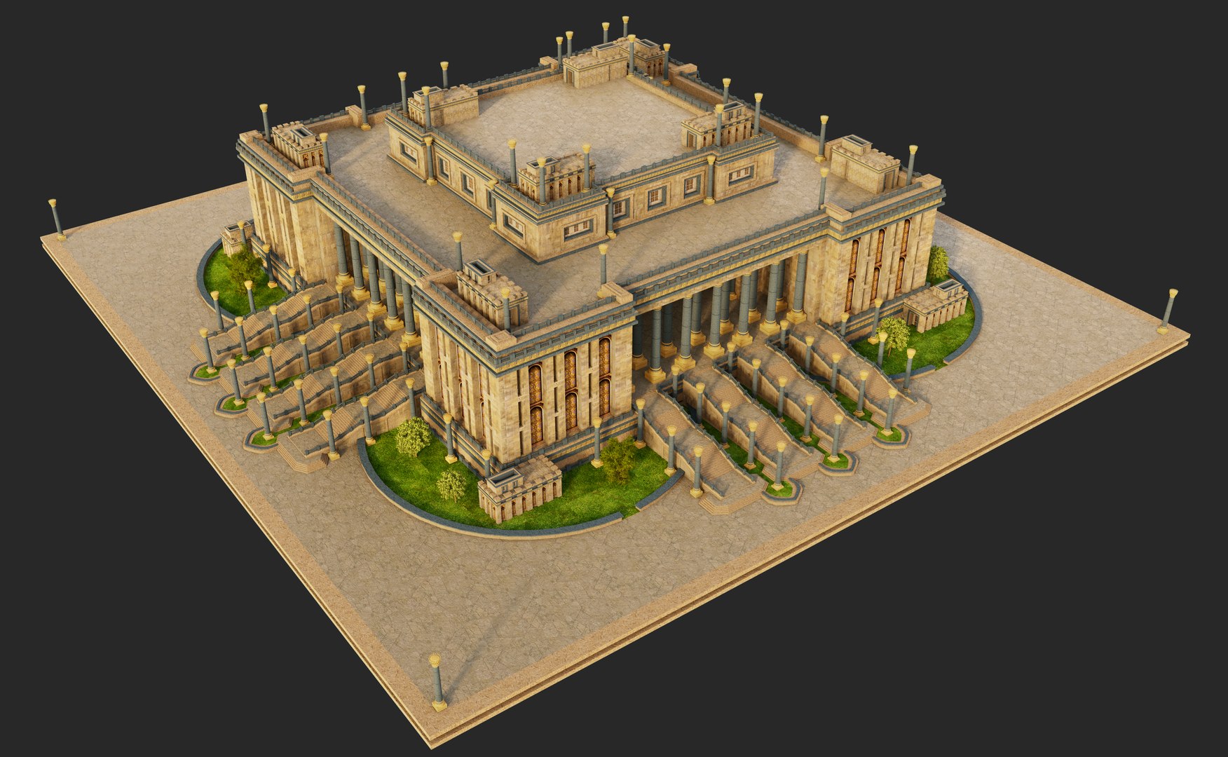 3D Persepolis Temple Building - TurboSquid 2249353