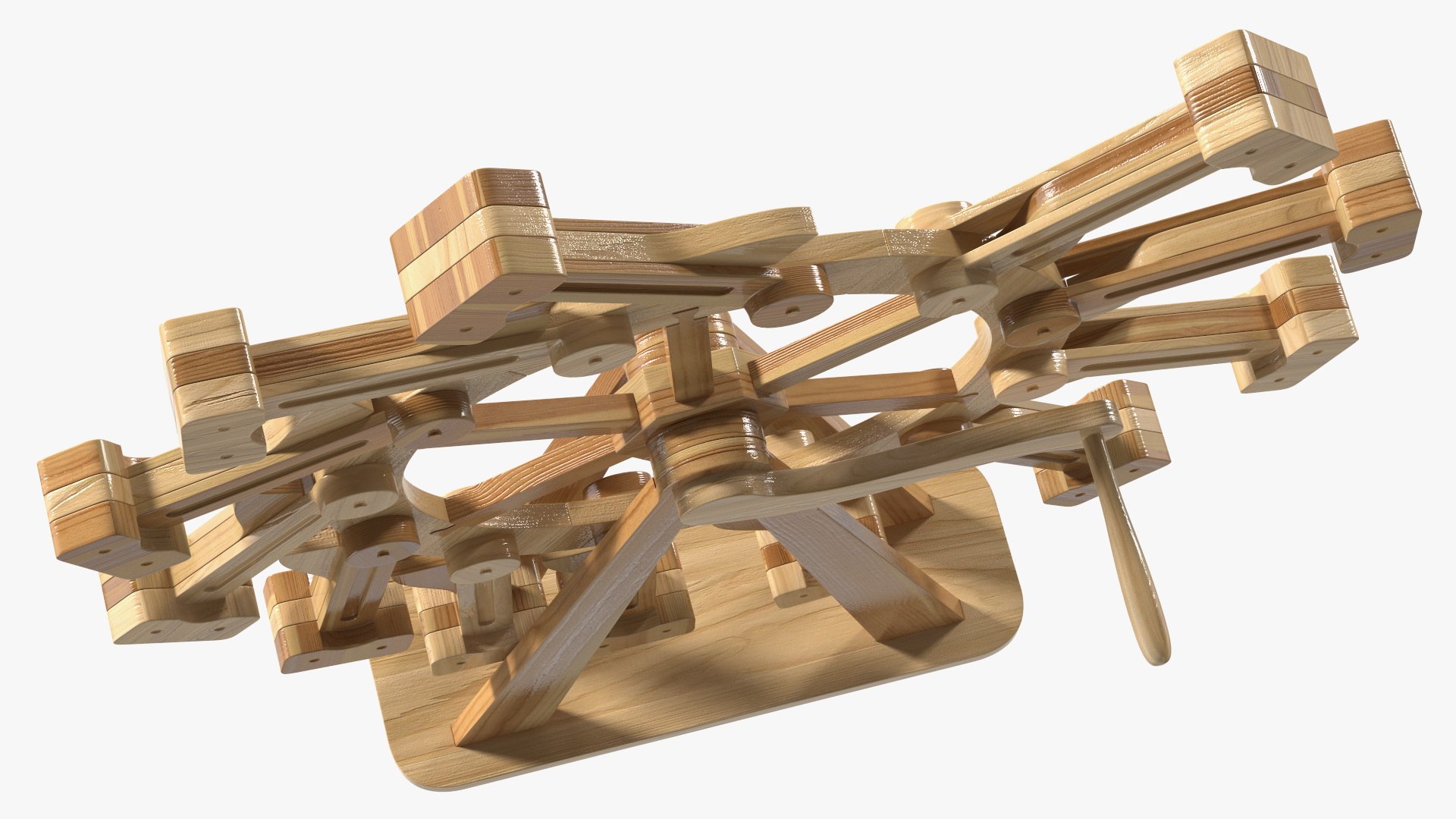 3D Classic Wooden Overbalanced Wheel - TurboSquid 2244457