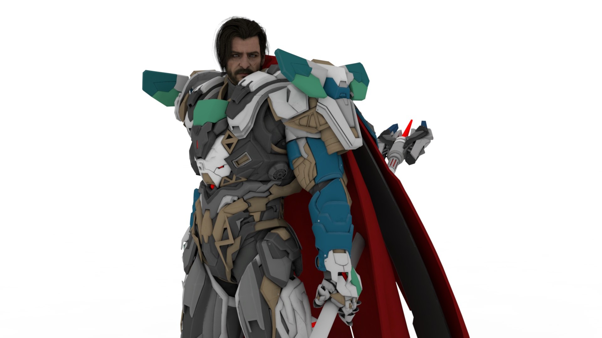 3D Poseidon Futuristic Soldier Rigged And Animated - TurboSquid 2378906