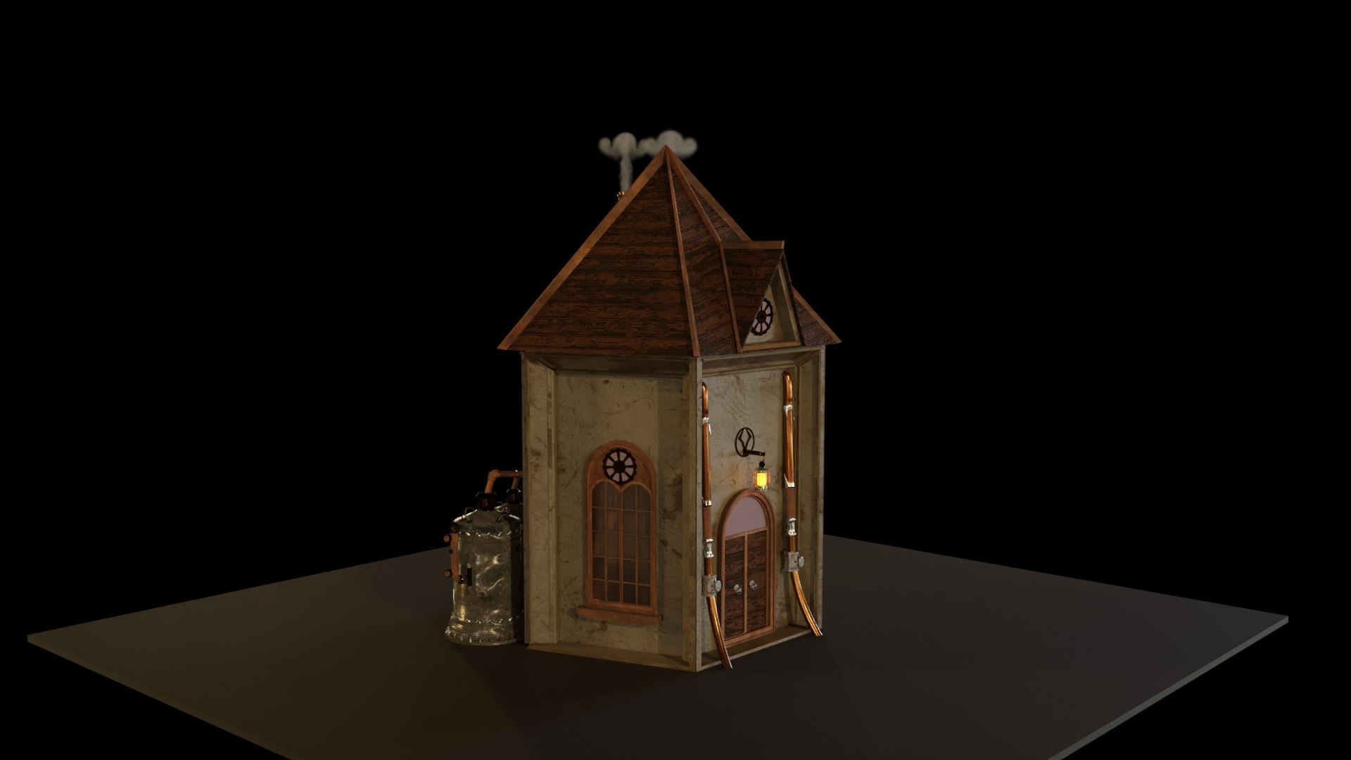 3D Steampunk Building - TurboSquid 2106140