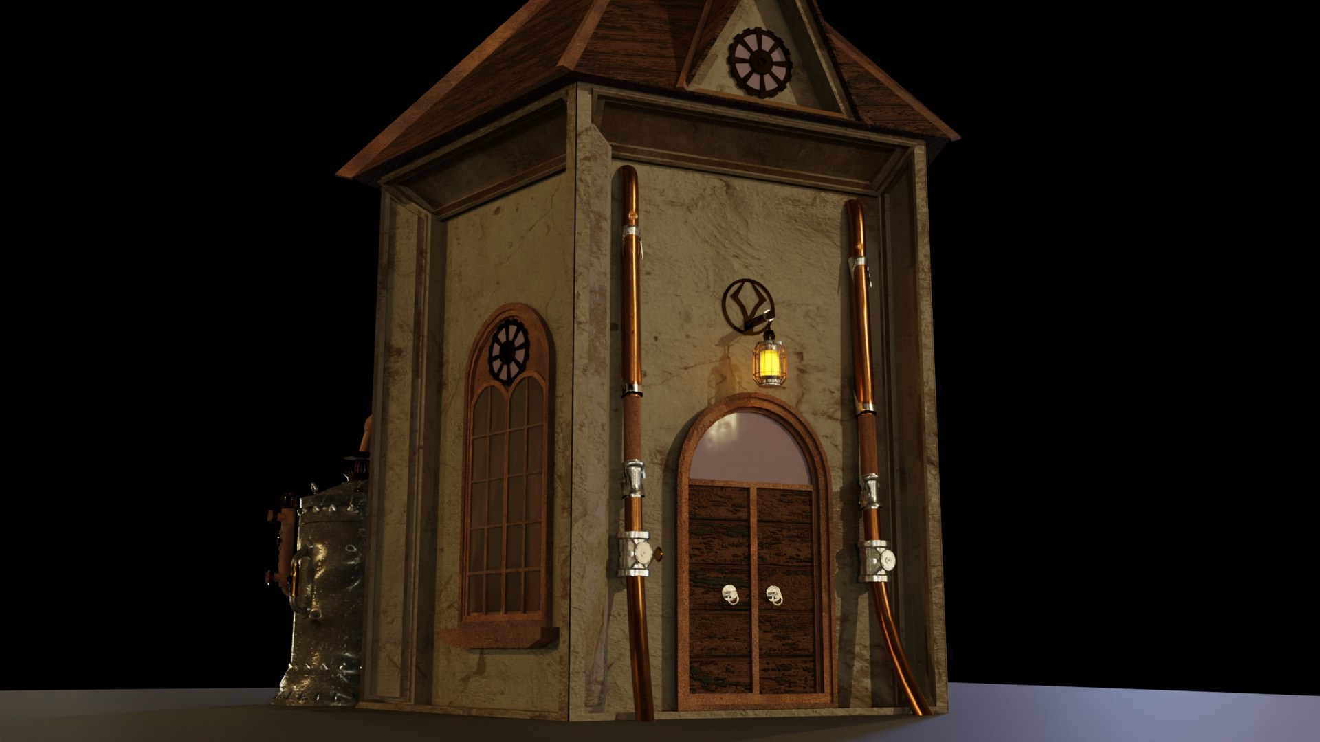 3D Steampunk Building - TurboSquid 2106140