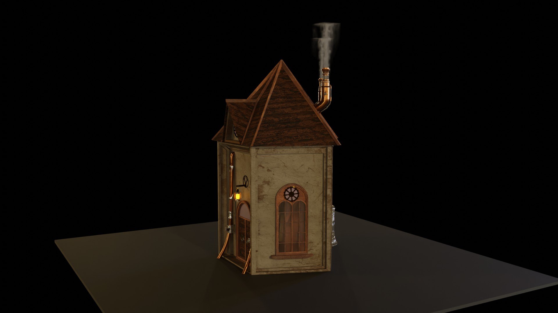 3D Steampunk Building - TurboSquid 2106140