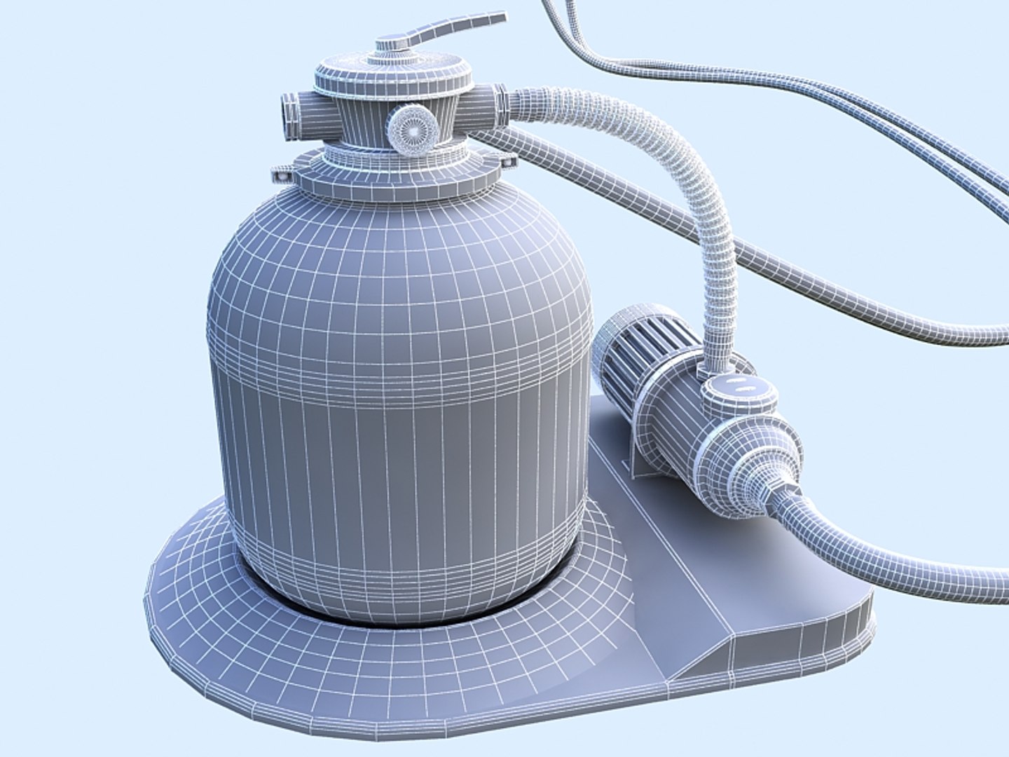 3d Pool Sand Filtration Model