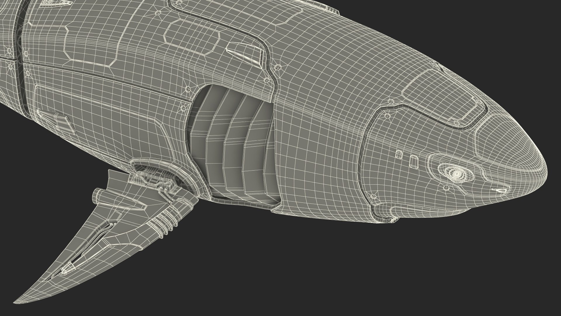 Sci Fi Shark Robot Red 3D Model - TurboSquid 2212771