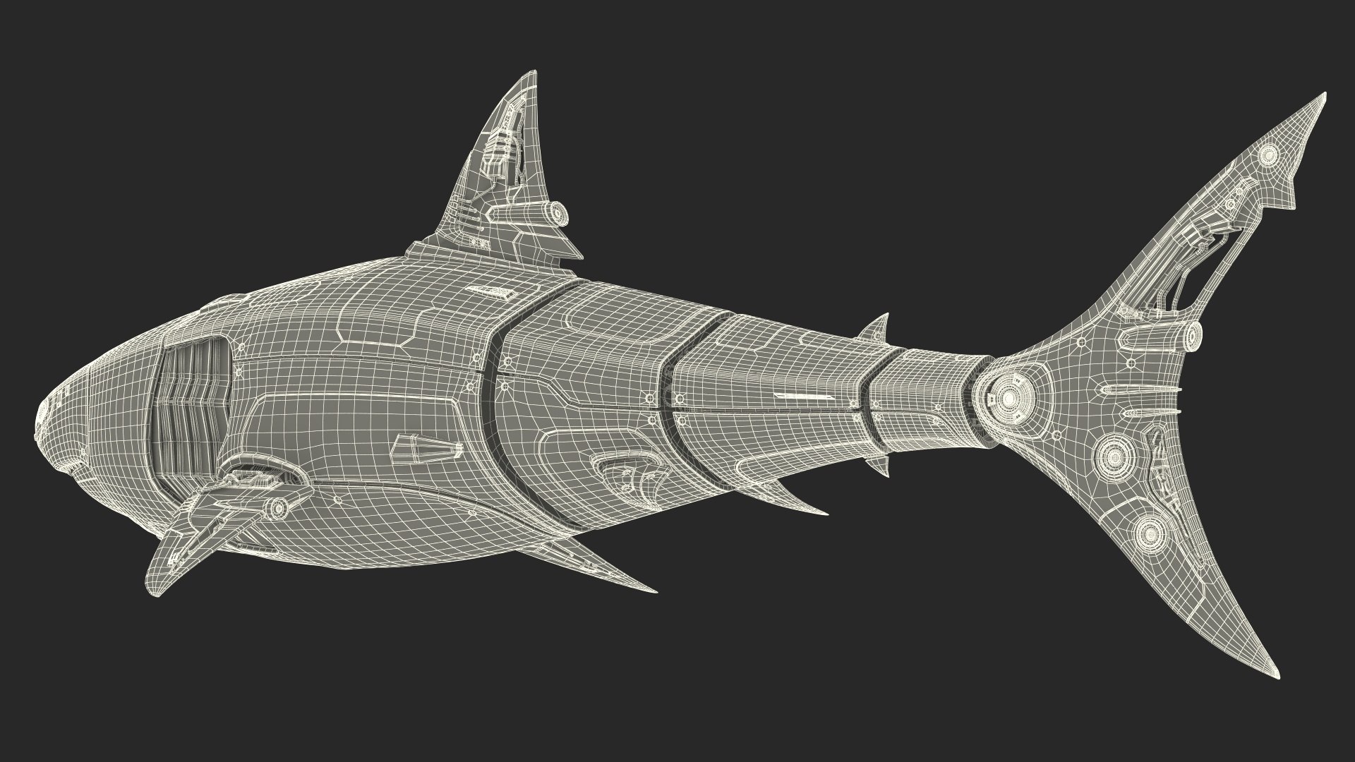 Sci Fi Shark Robot Red 3D Model - TurboSquid 2212771
