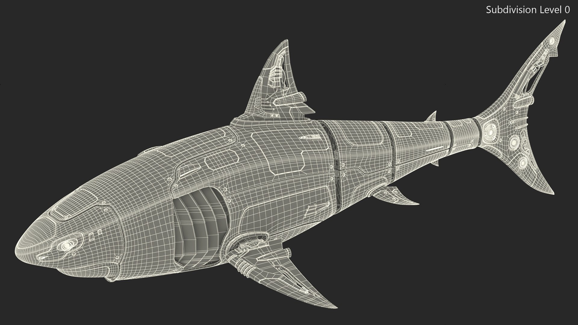 Sci Fi Shark Robot Red 3D Model - TurboSquid 2212771