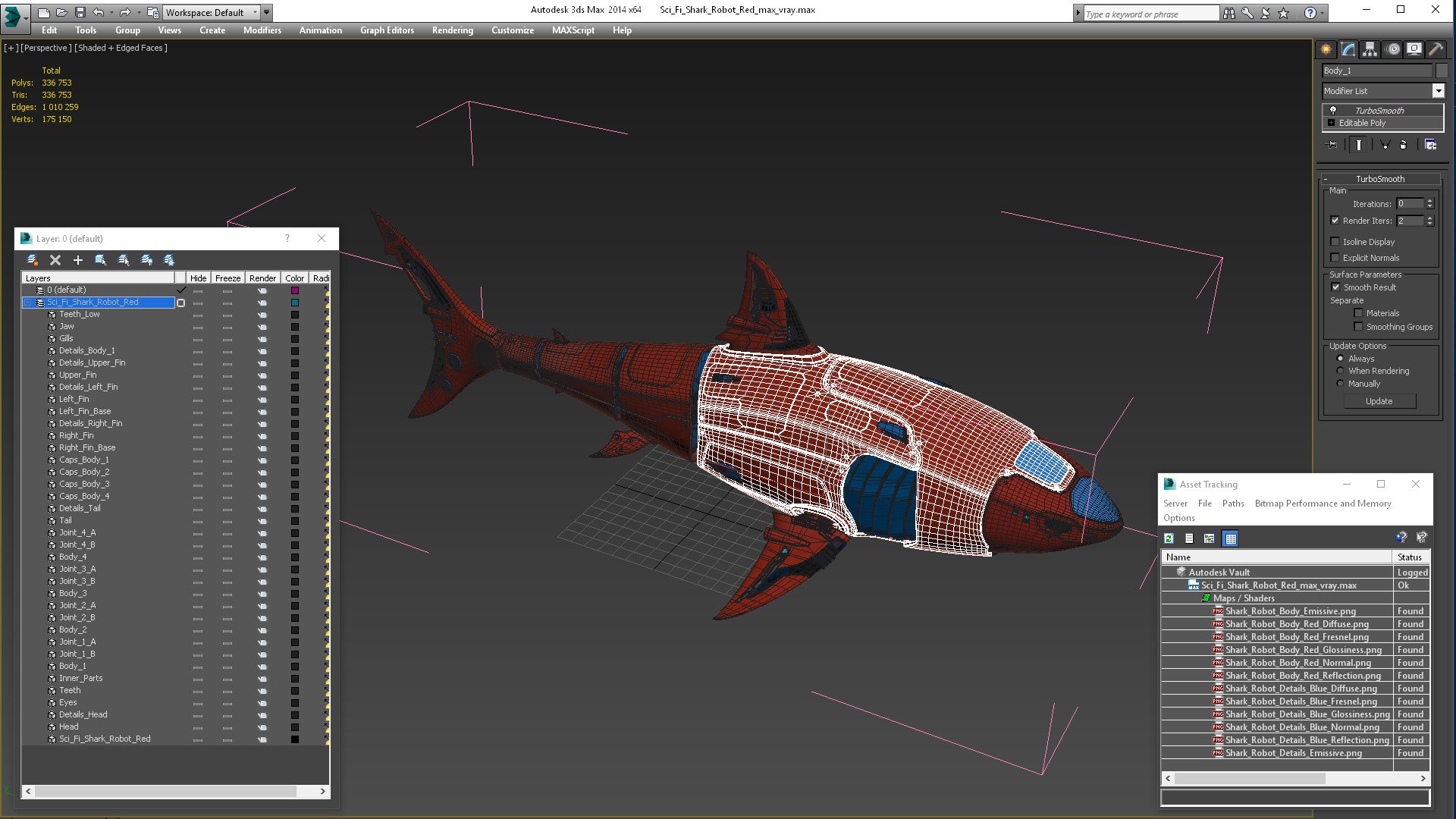 Sci Fi Shark Robot Red 3D Model - TurboSquid 2212771