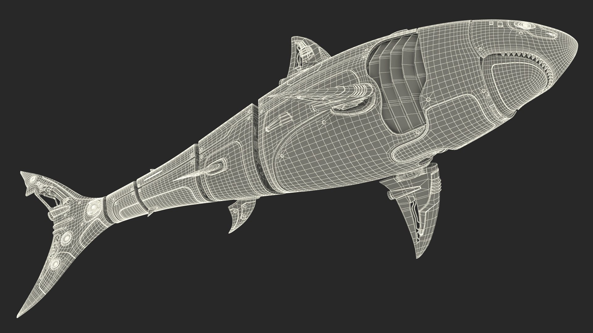 Sci Fi Shark Robot Red 3D Model - TurboSquid 2212771