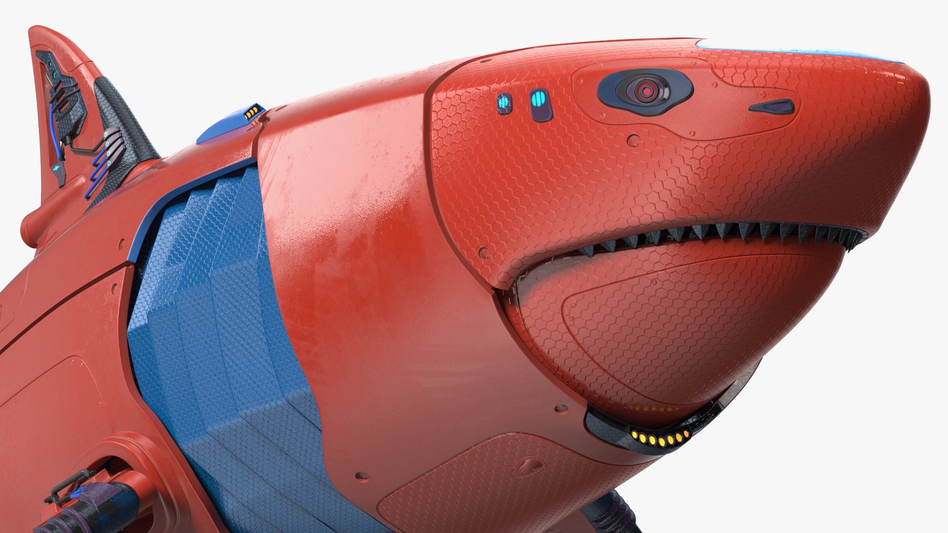Sci Fi Shark Robot Red 3D Model - TurboSquid 2212771