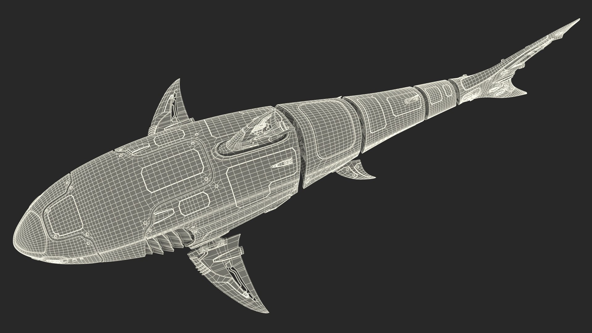 Sci Fi Shark Robot Red 3D Model - TurboSquid 2212771
