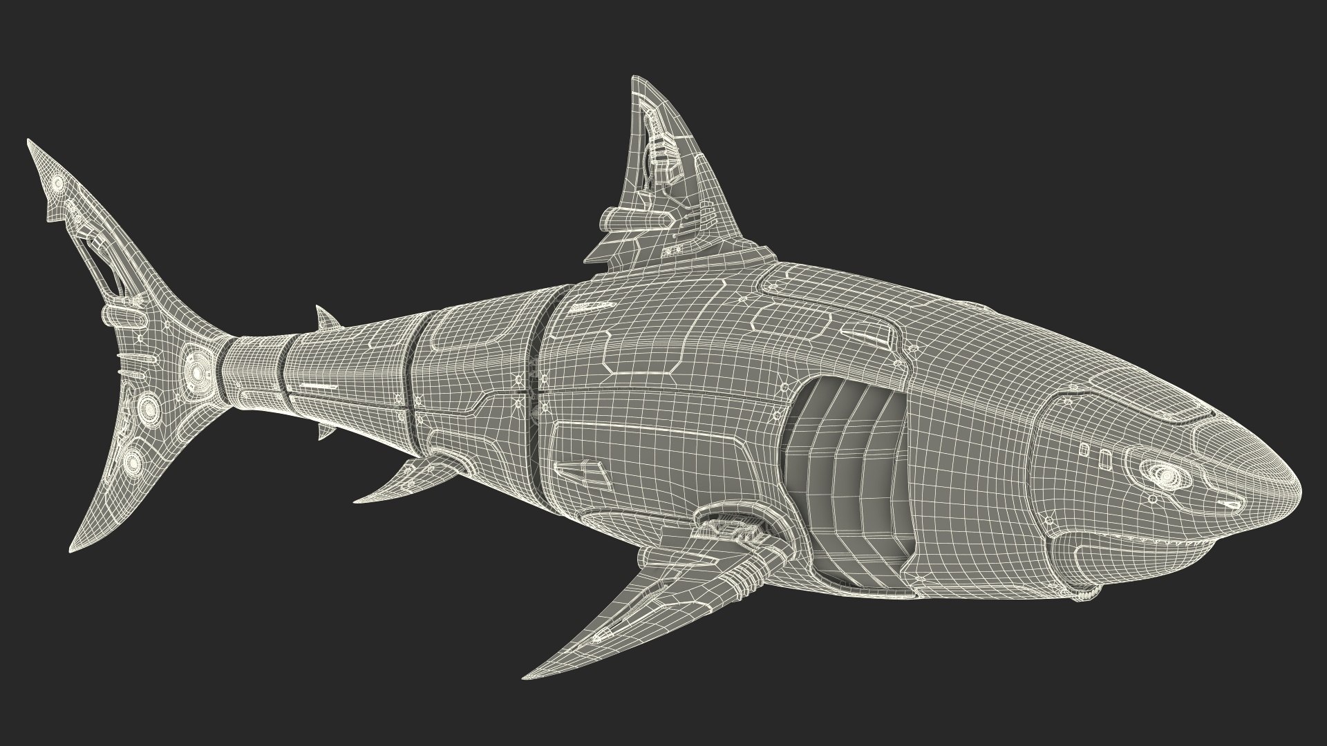 Sci Fi Shark Robot Red 3D Model - TurboSquid 2212771