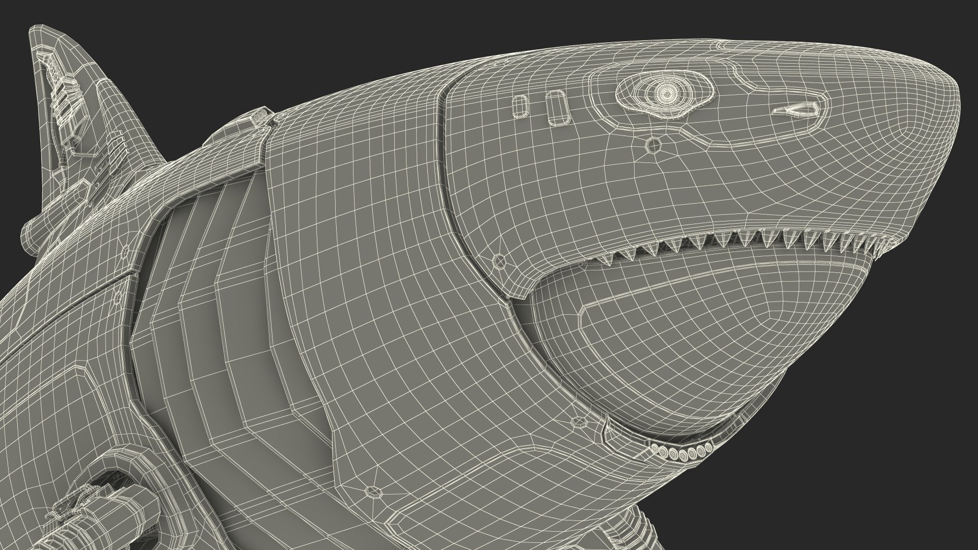 Sci Fi Shark Robot Red 3D Model - TurboSquid 2212771